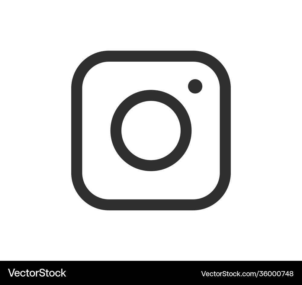 Simple camera icon social media sign icon Vector Image