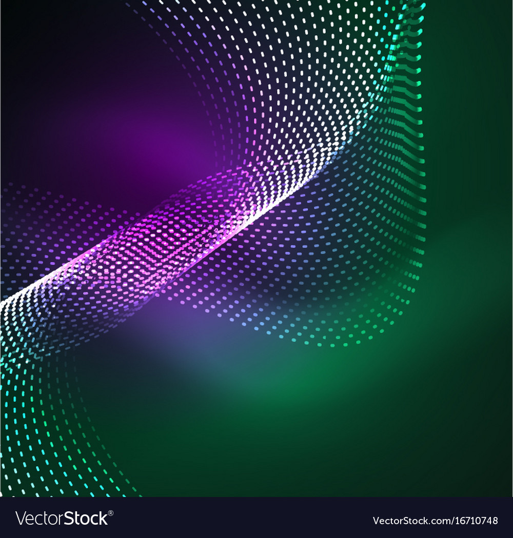 Wave particles background Royalty Free Vector Image