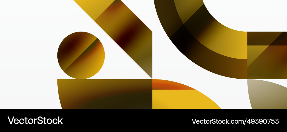 Assorted geometric shapes unite in a minimalistic Vector Image