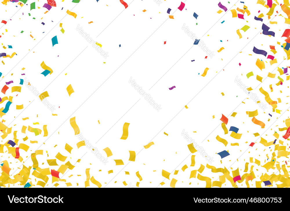 Colorful confetti on a white background eps 10 Vector Image