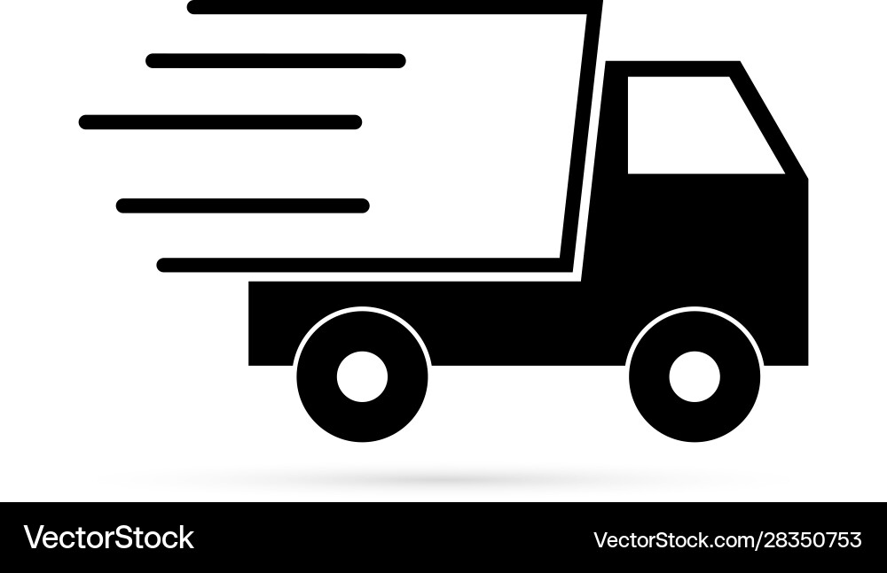 Delivery car icon isolated on white Royalty Free Vector