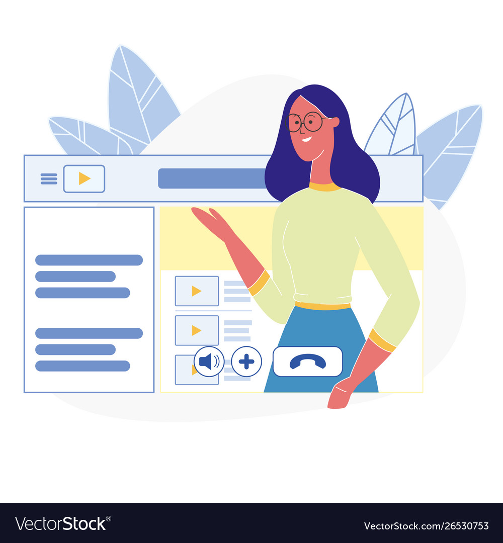 Educational video tutorial Royalty Free Vector Image