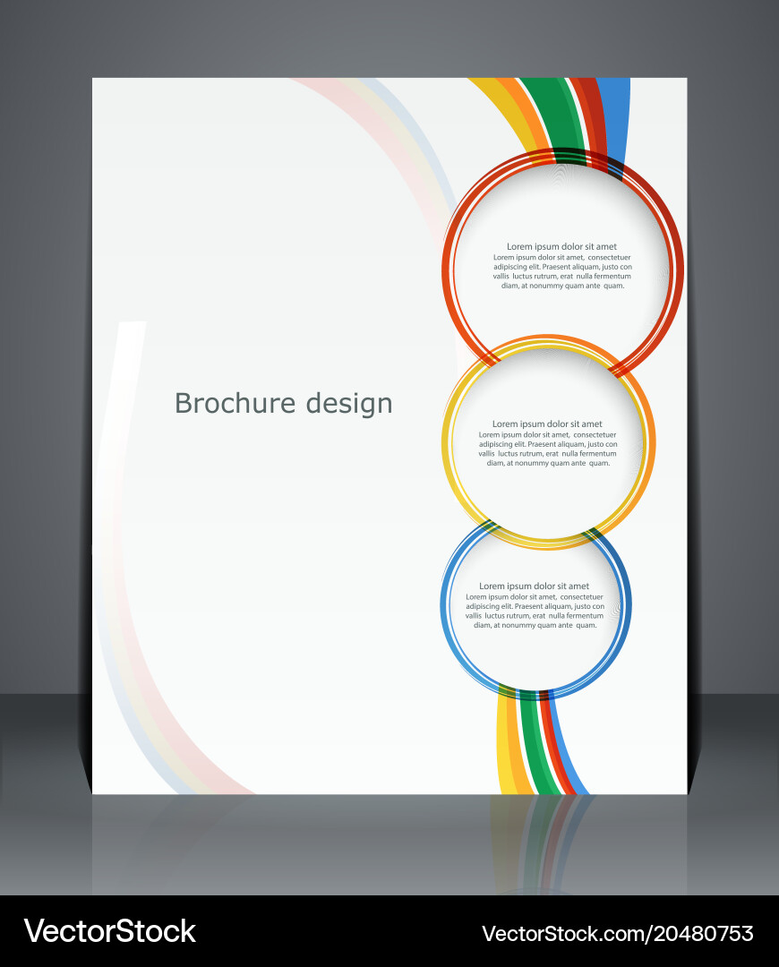 Flyer design template or a magazine cover Vector Image
