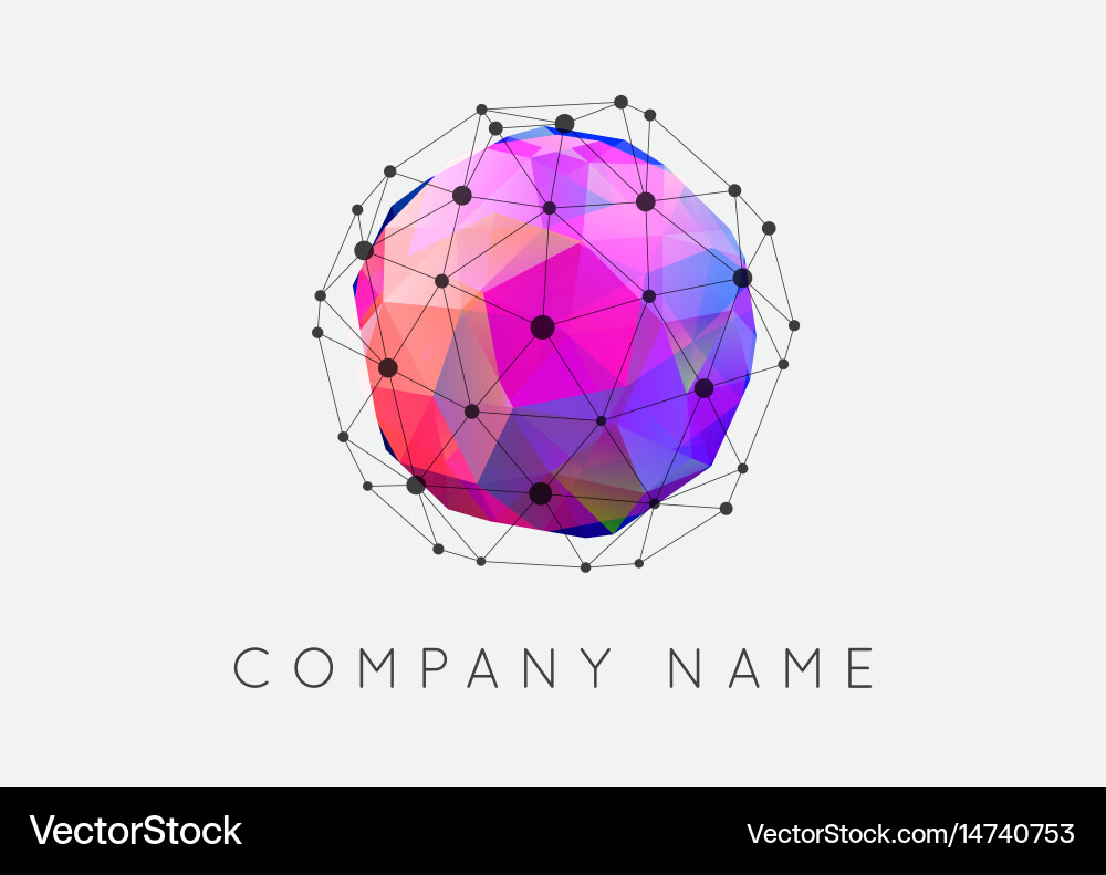 Geometric shapes unusual and abstract logo Vector Image
