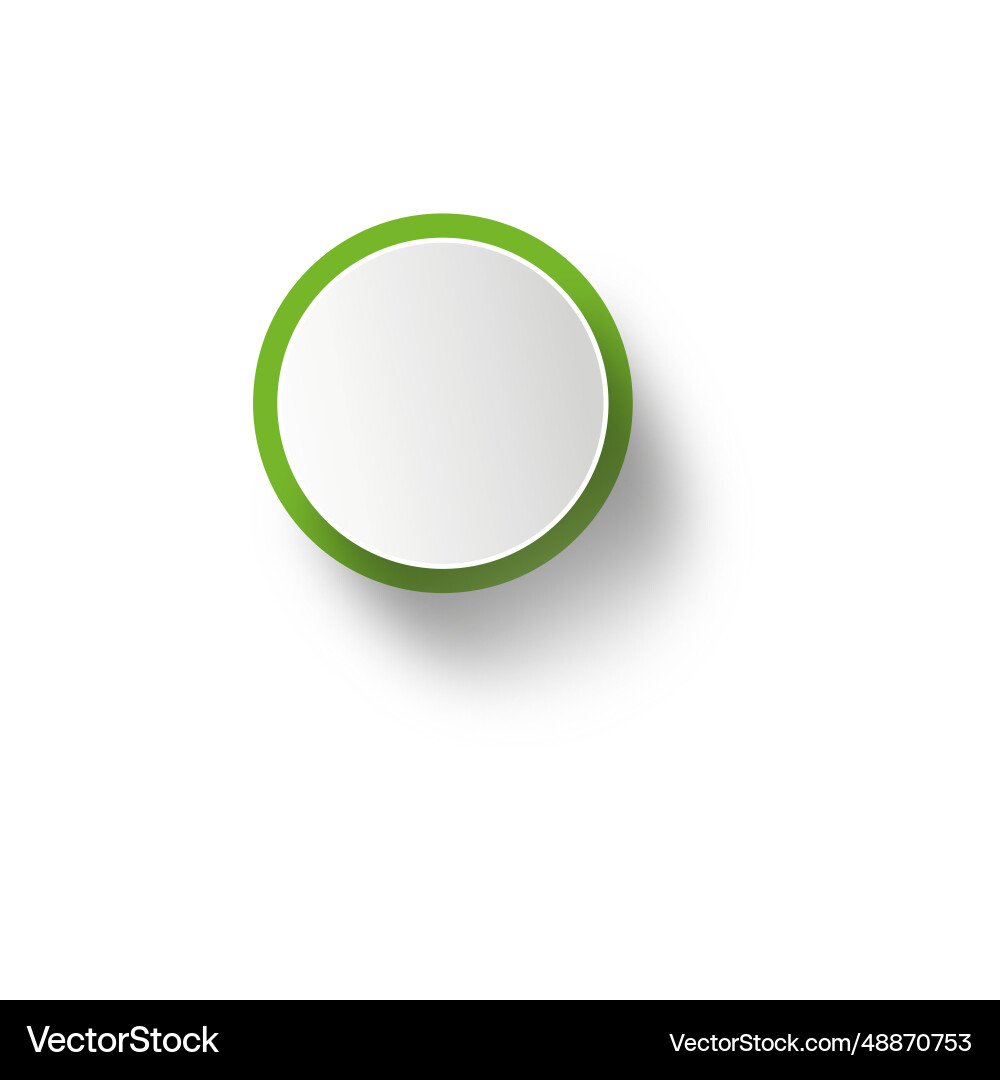 Green rim white ellipse Royalty Free Vector Image