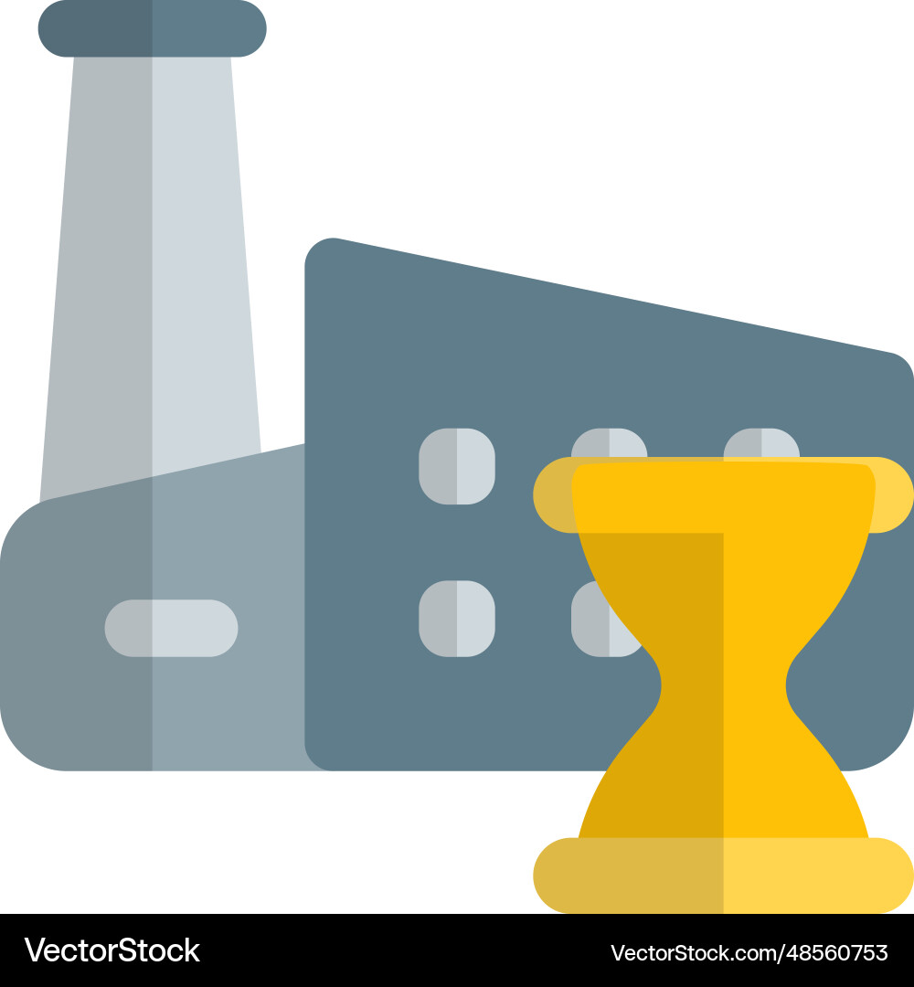 Manufacturing facility in factory open constantly Vector Image