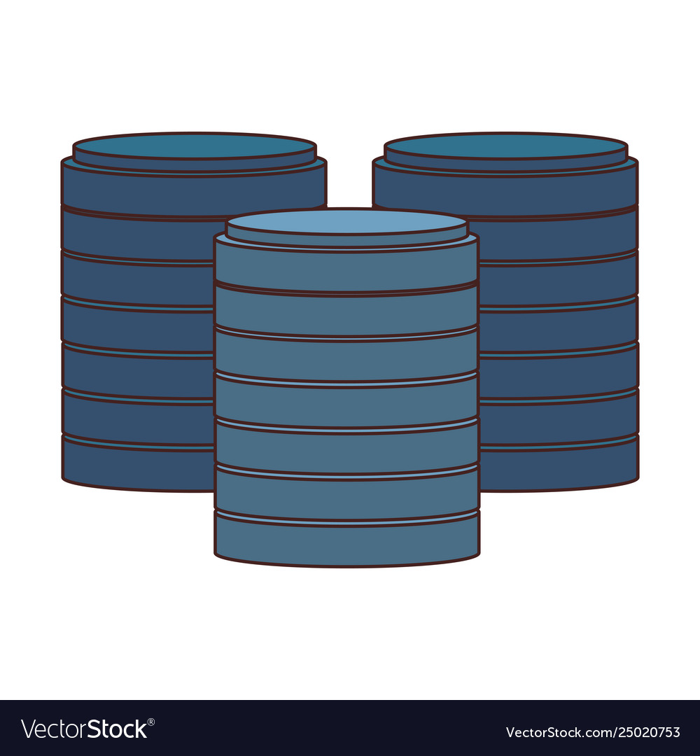 Storage disks symbol Royalty Free Vector Image