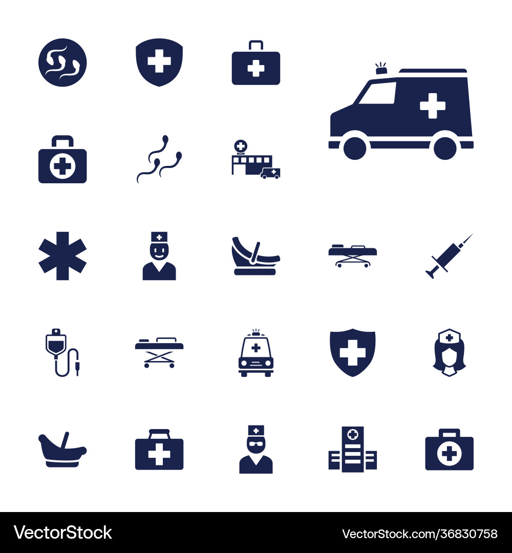 22 clinic icons Royalty Free Vector Image - VectorStock