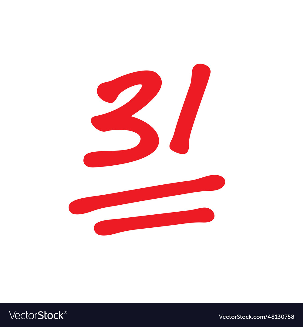 31 points exam score thirty one points mark Vector Image 31 points exam score thirty one points mark Vector Image