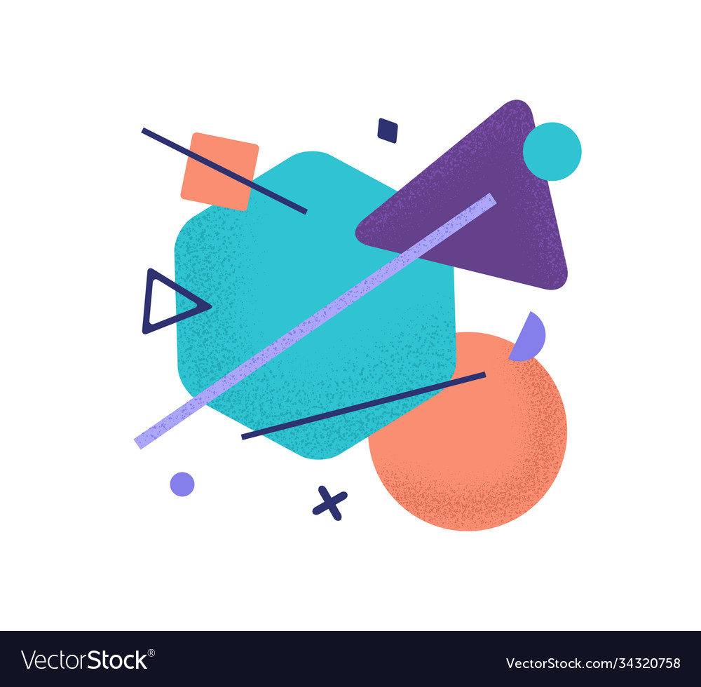 Abstract composition geometric elements with Vector Image