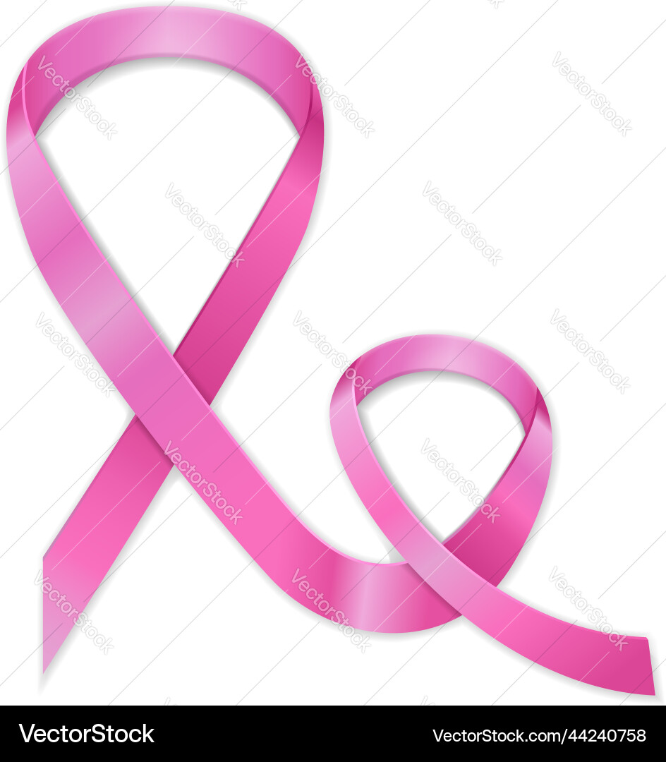 Breast cancer ribbon Royalty Free Vector Image