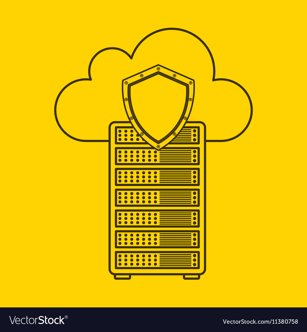 Cloud computing data storage Royalty Free Vector Image