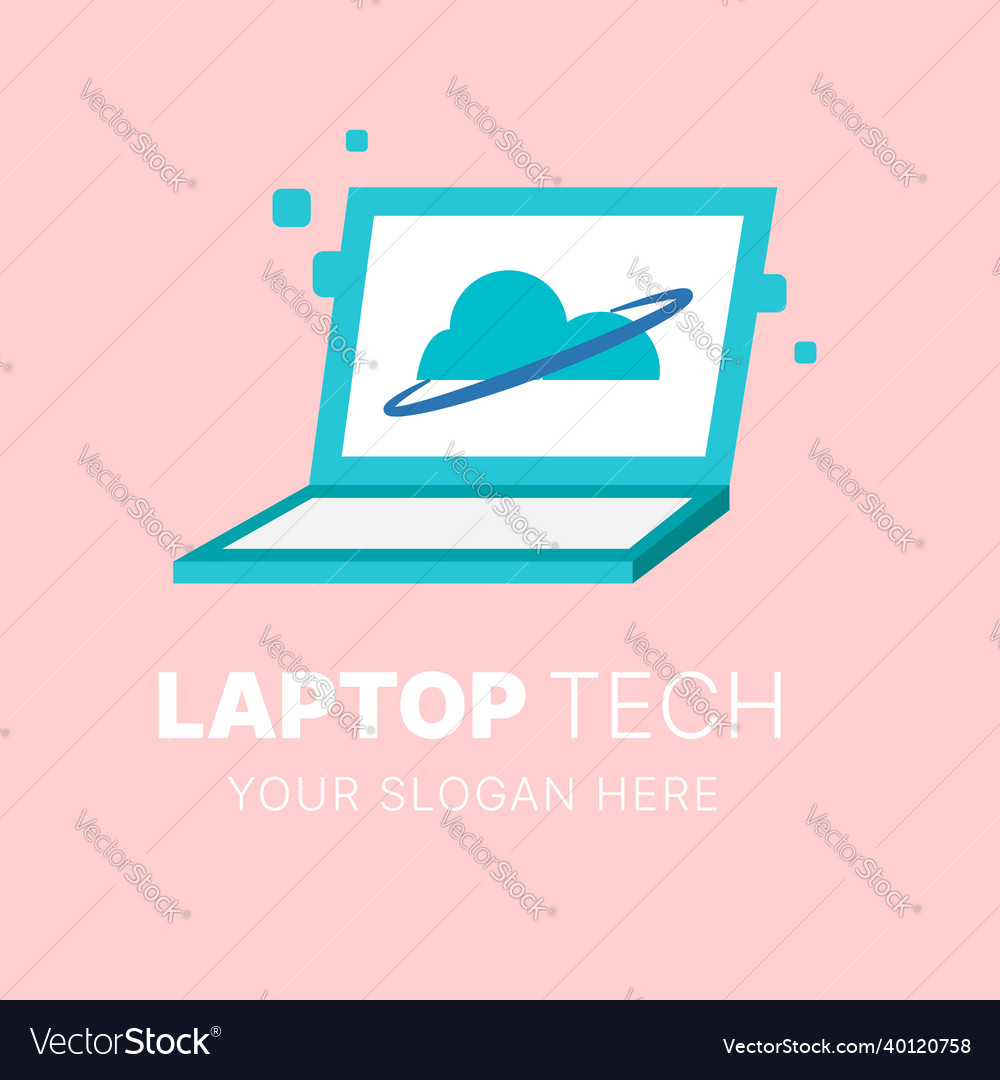 Computer logo template Royalty Free Vector Image