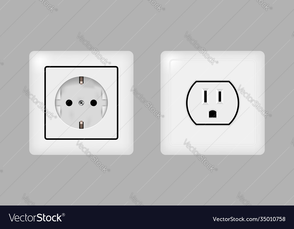 Electrical outlets 3d Royalty Free Vector Image