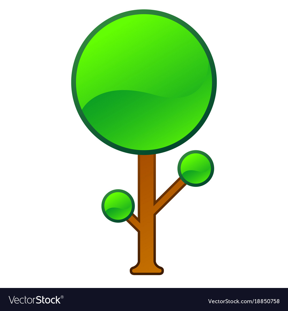 Isolated comic tree Royalty Free Vector Image - VectorStock