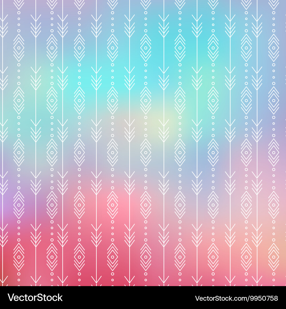 Seamless pattern with arrows and tribal elements Vector Image