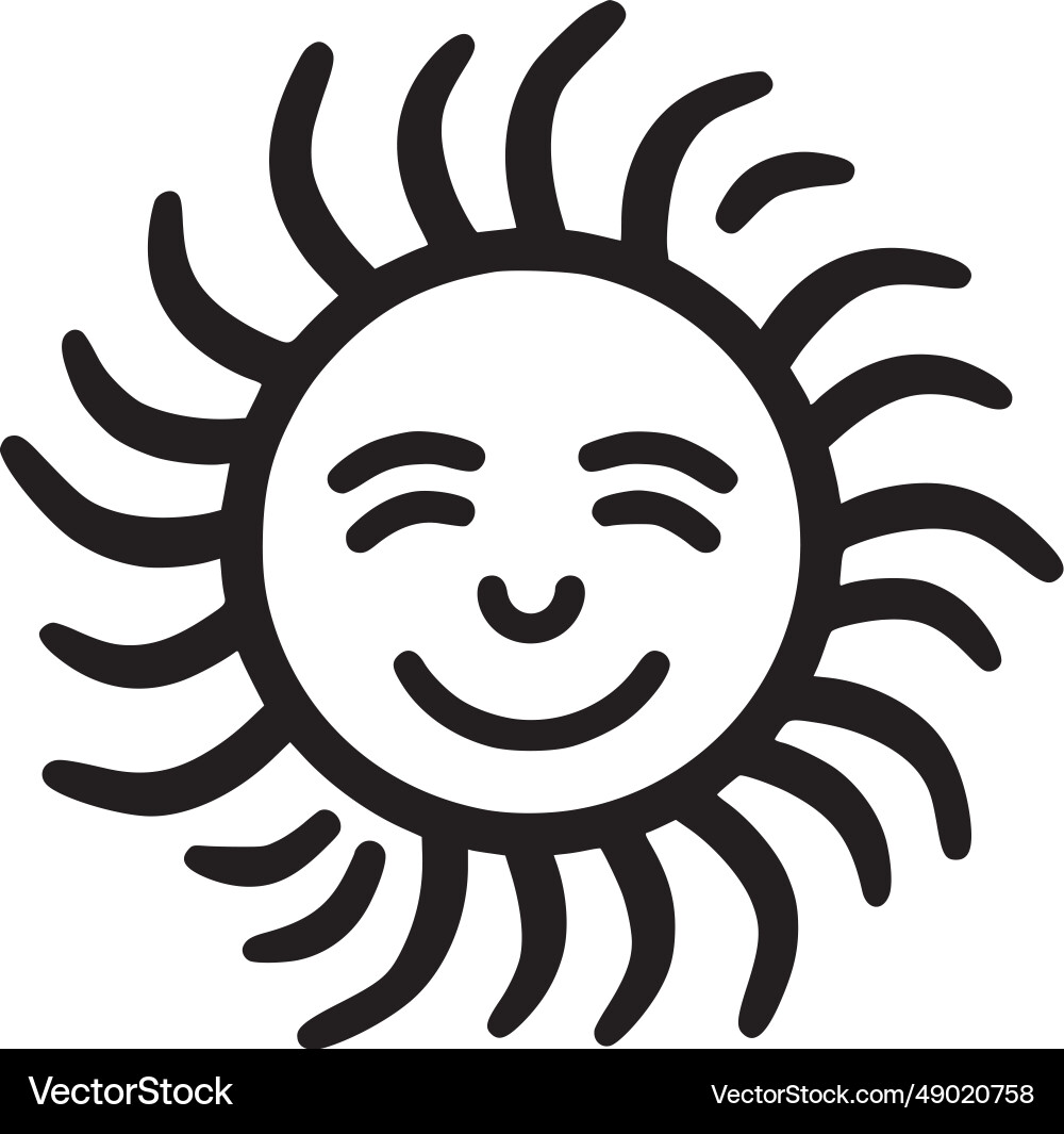 Sun - minimalist and simple silhouette Royalty Free Vector