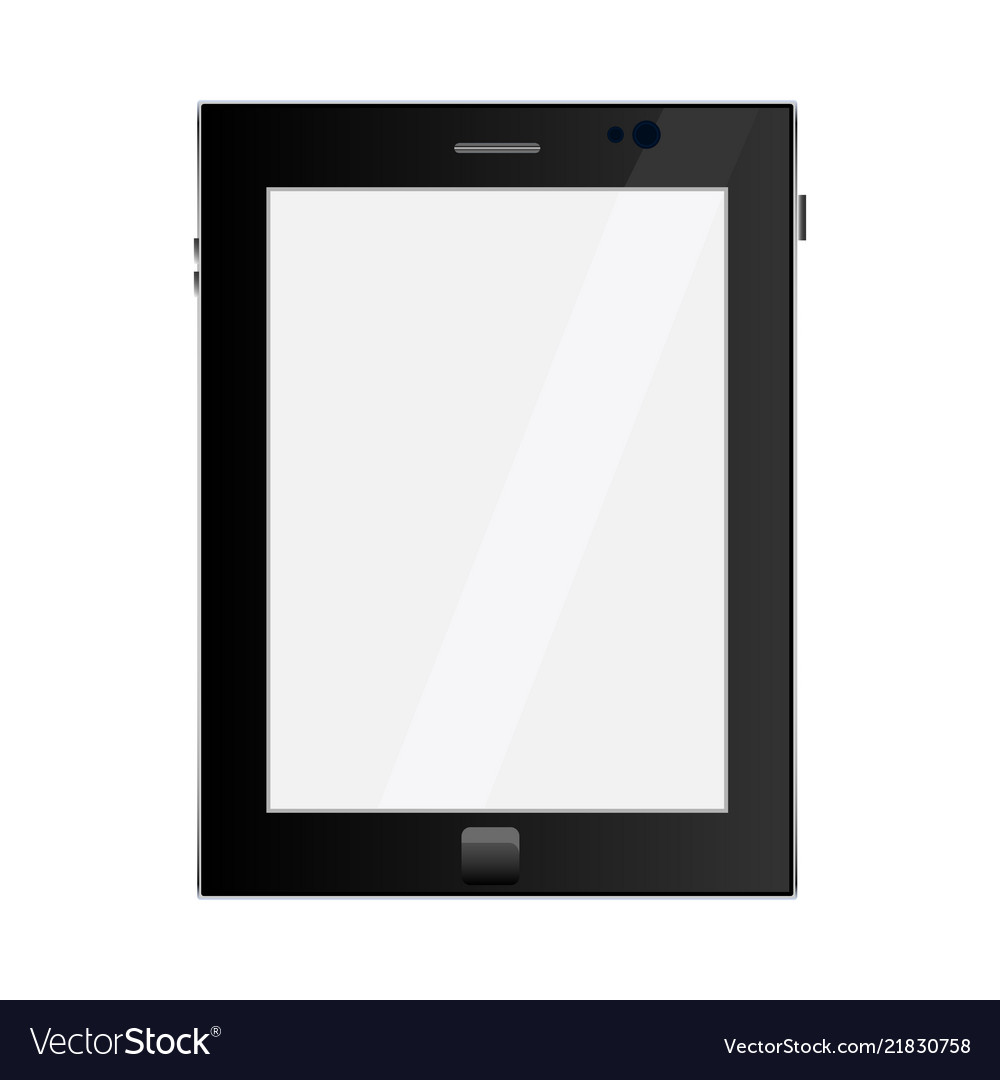 Tablet in ipad style black color with blank touch Vector Image