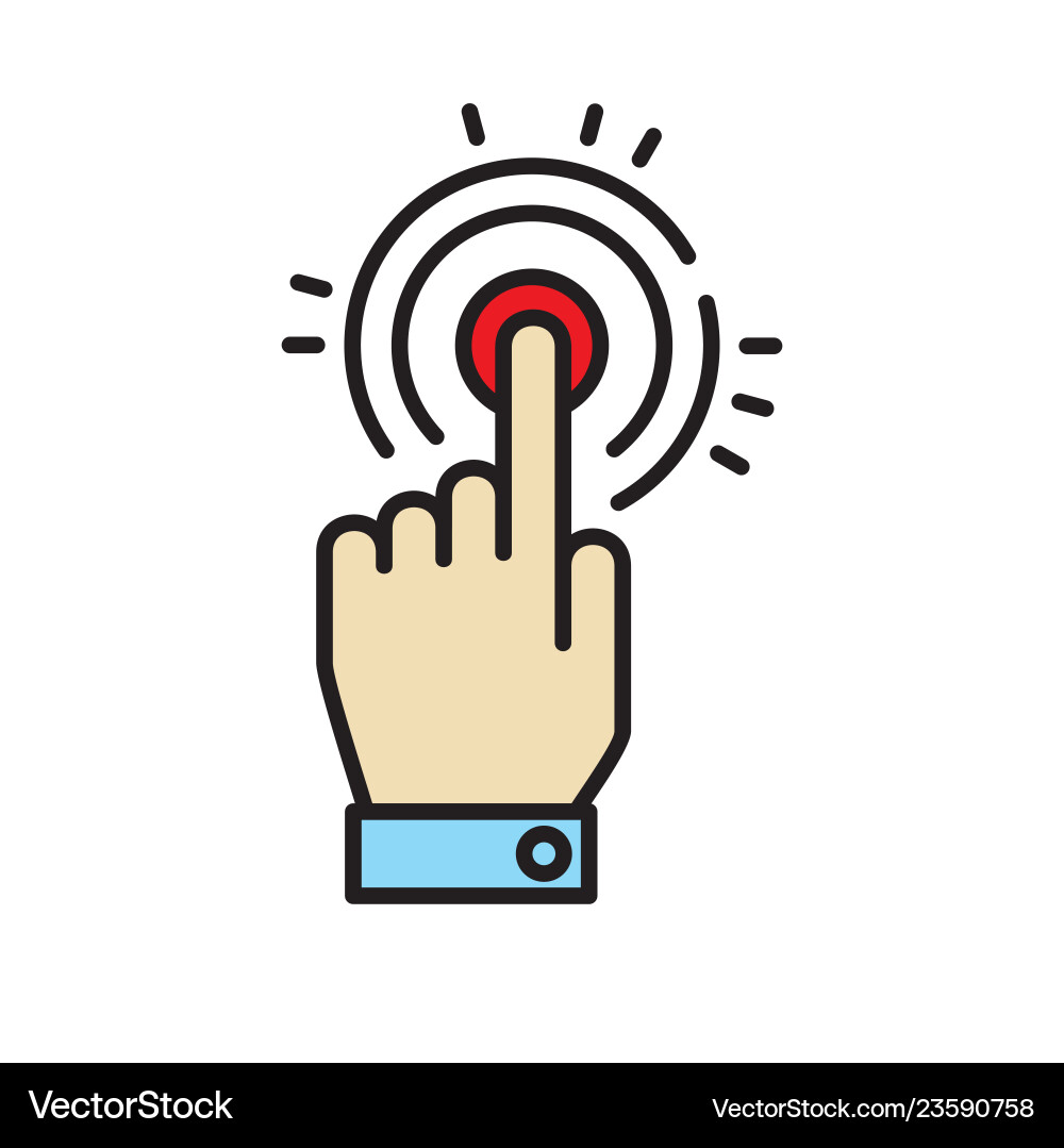 Touch id icon on white background for graphic Vector Image