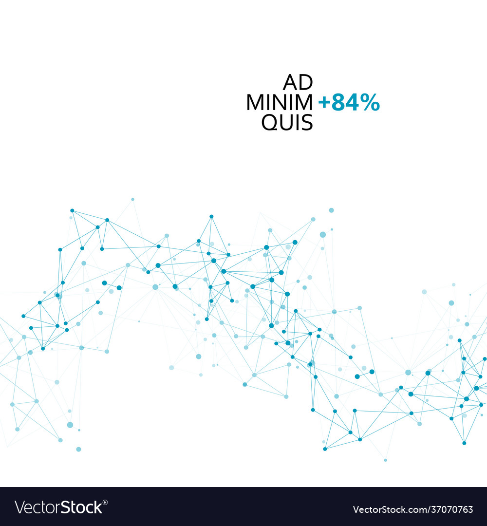 Abstract Connection Dots Lines Communication Vector Image