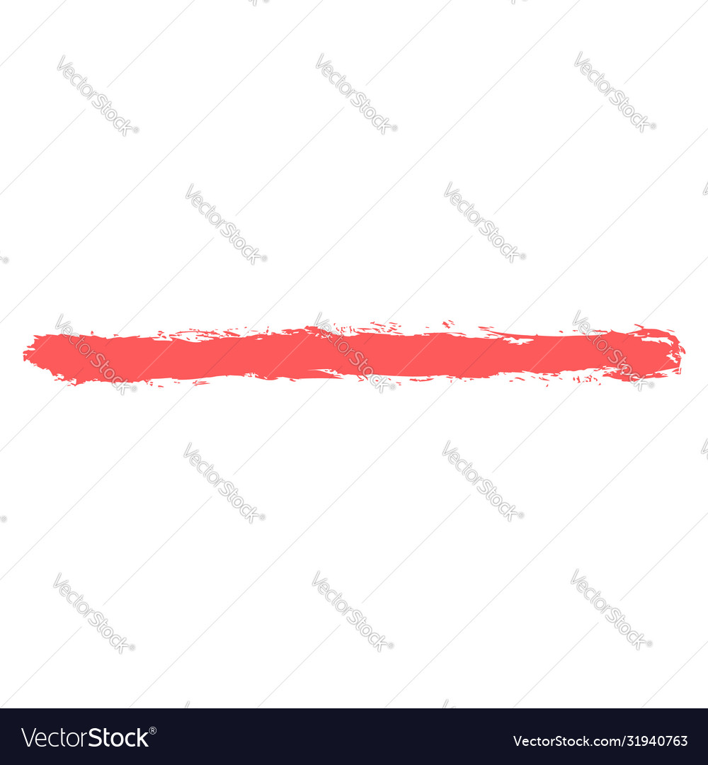 Brushstroke red paint imprint Royalty Free Vector Image