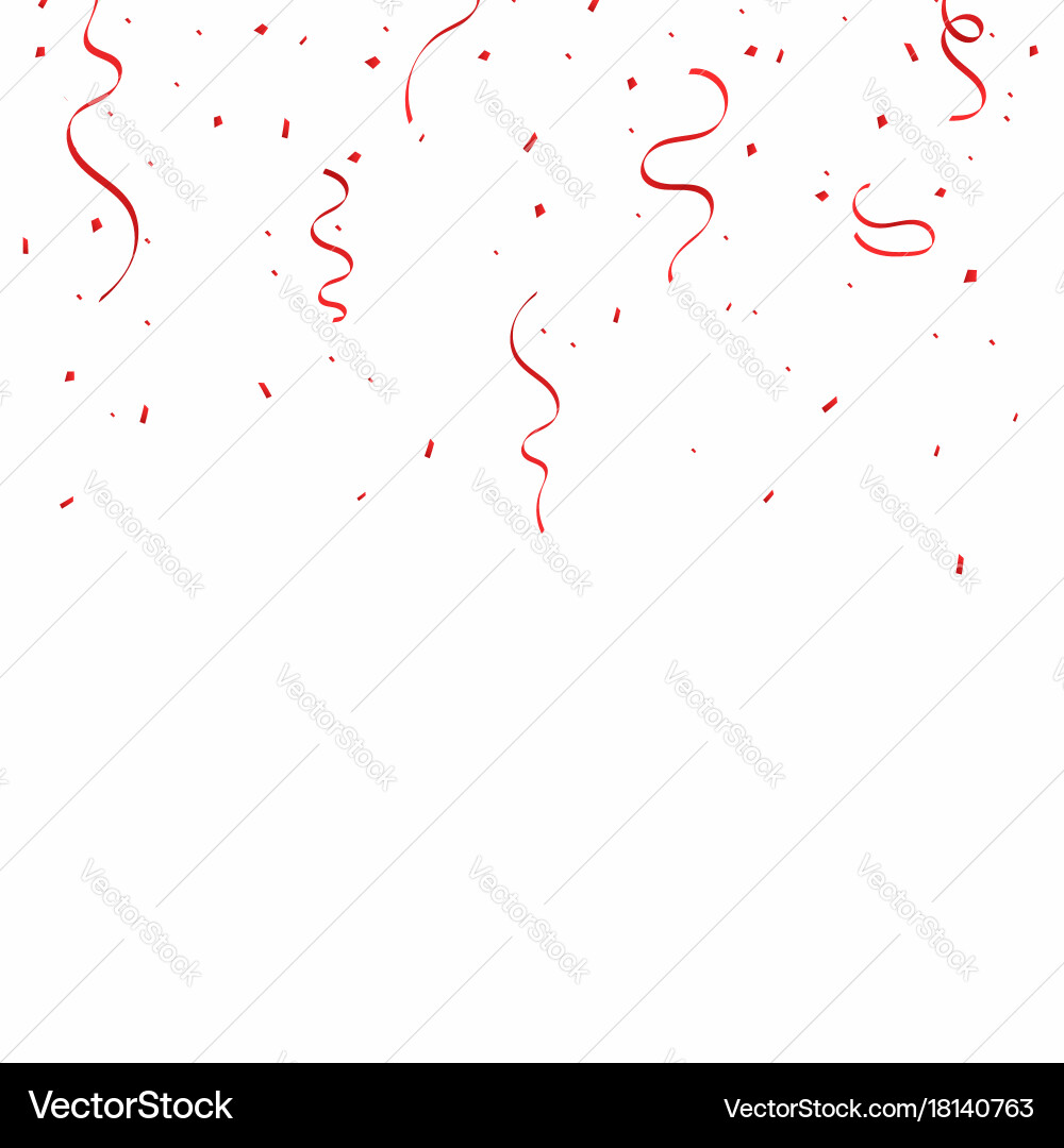 Celebration background with red ribbons and Vector Image