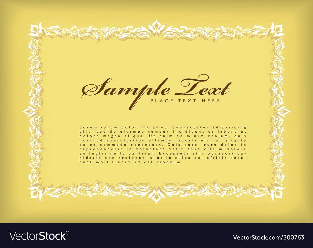 Certificate frame Royalty Free Vector Image - VectorStock