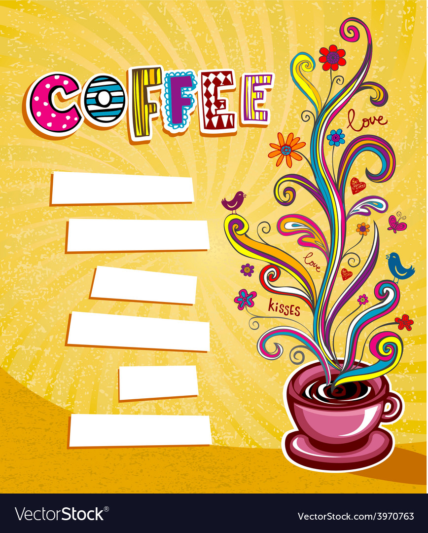 Coffee theme background Royalty Free Vector Image