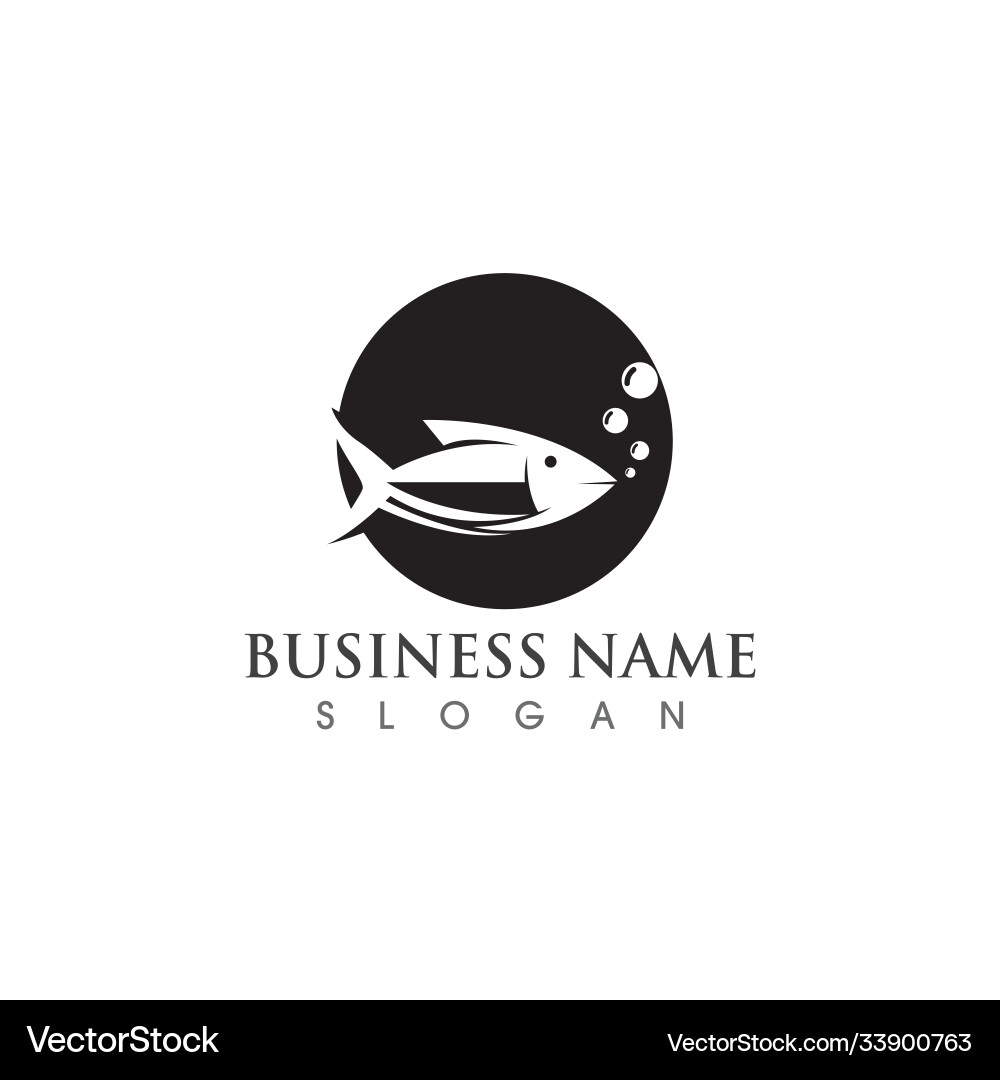 Fish logo and symbol symbols Royalty Free Vector Image