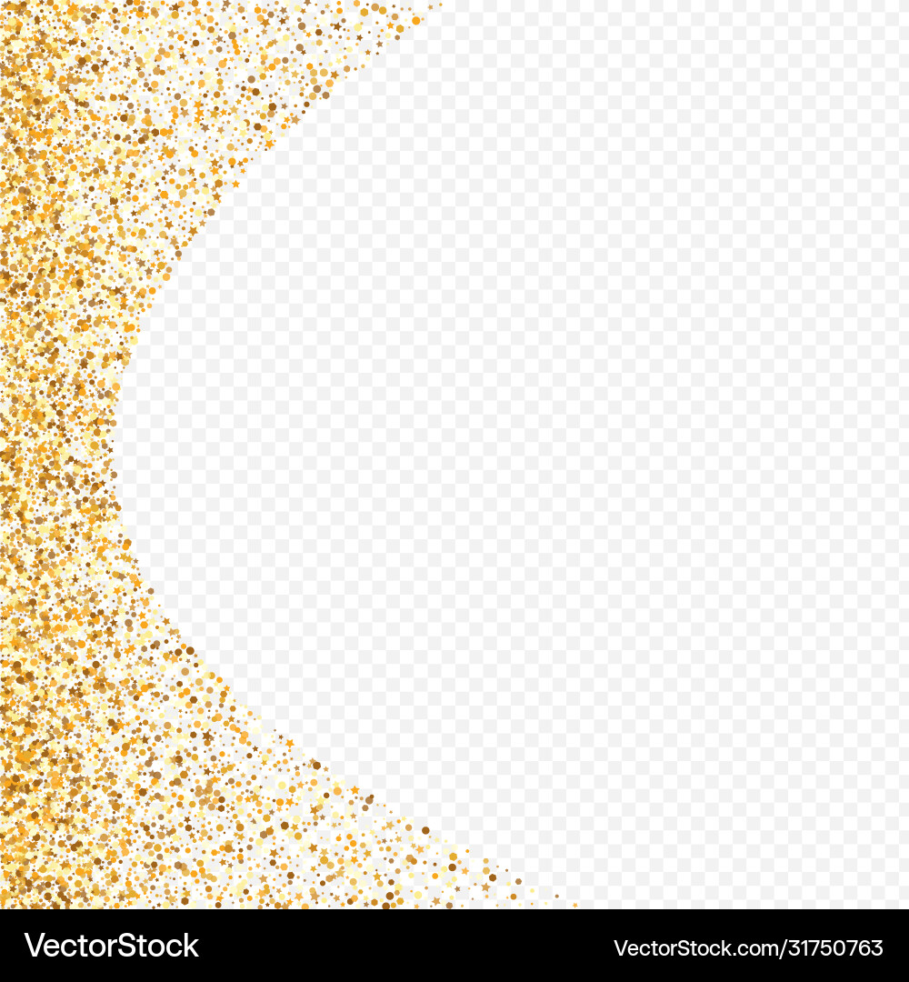 Golden rain light transparent background Vector Image