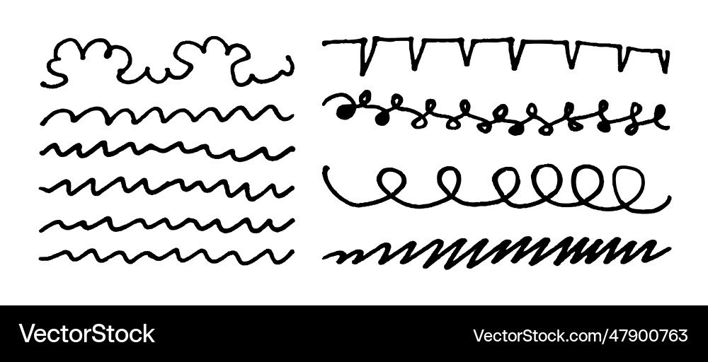 Set of brushes text frames and grunge Royalty Free Vector