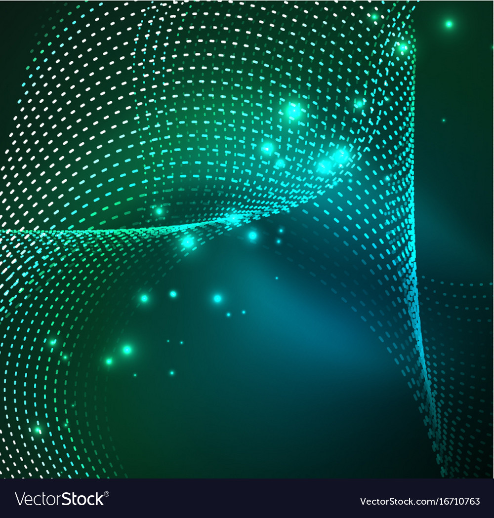 Wave particles background Royalty Free Vector Image