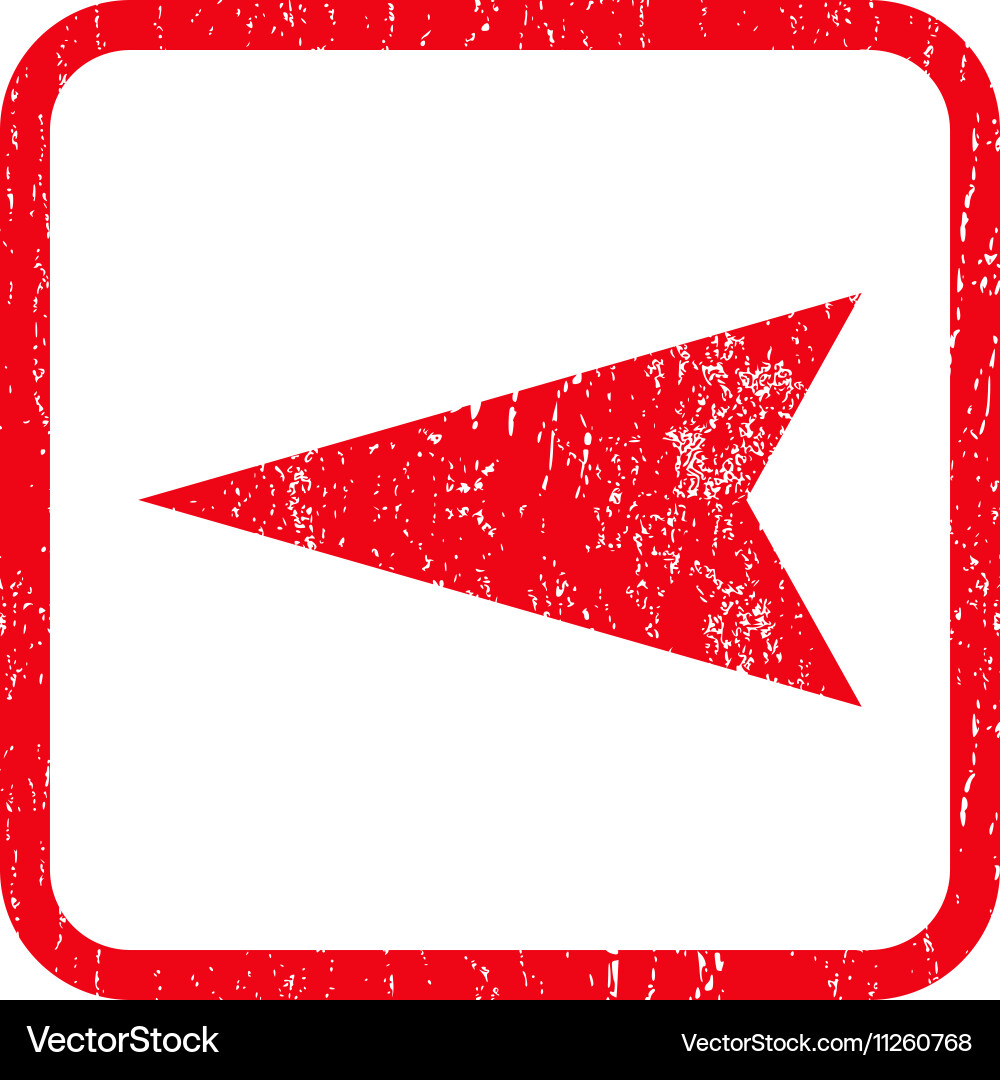 Arrowhead left icon rubber stamp Royalty Free Vector Image