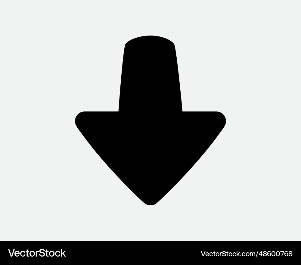 Down arrow icon download downward south below down