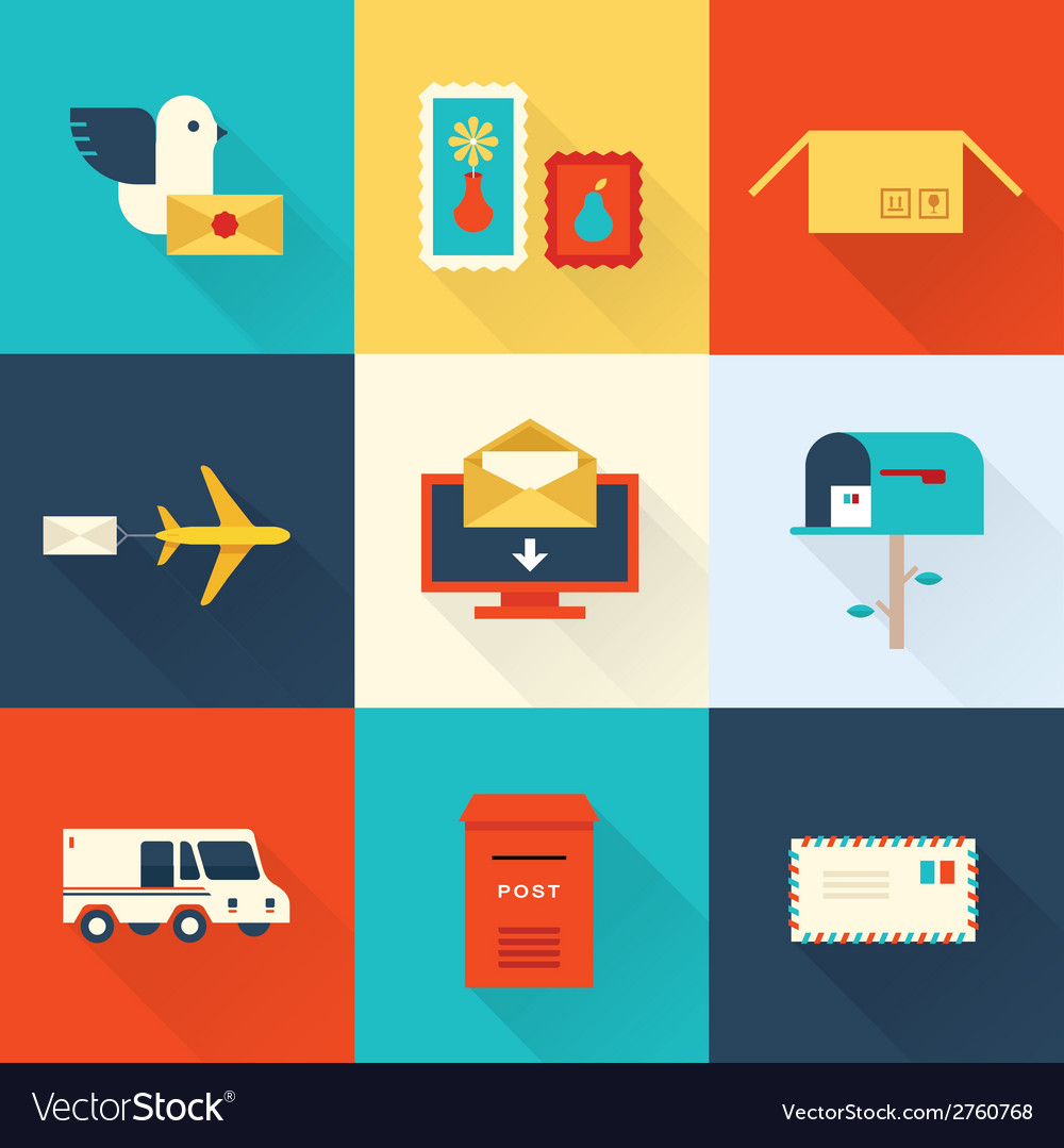 Mail set Royalty Free Vector Image - VectorStock