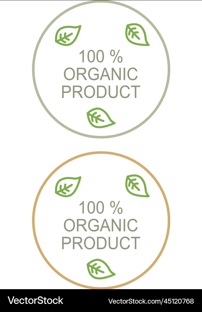 Natural organic product labels set Royalty Free Vector Image