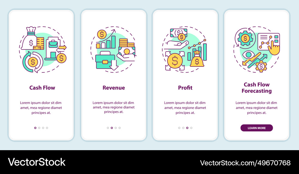 Walkthrough financial fundamentals Royalty Free Vector Image