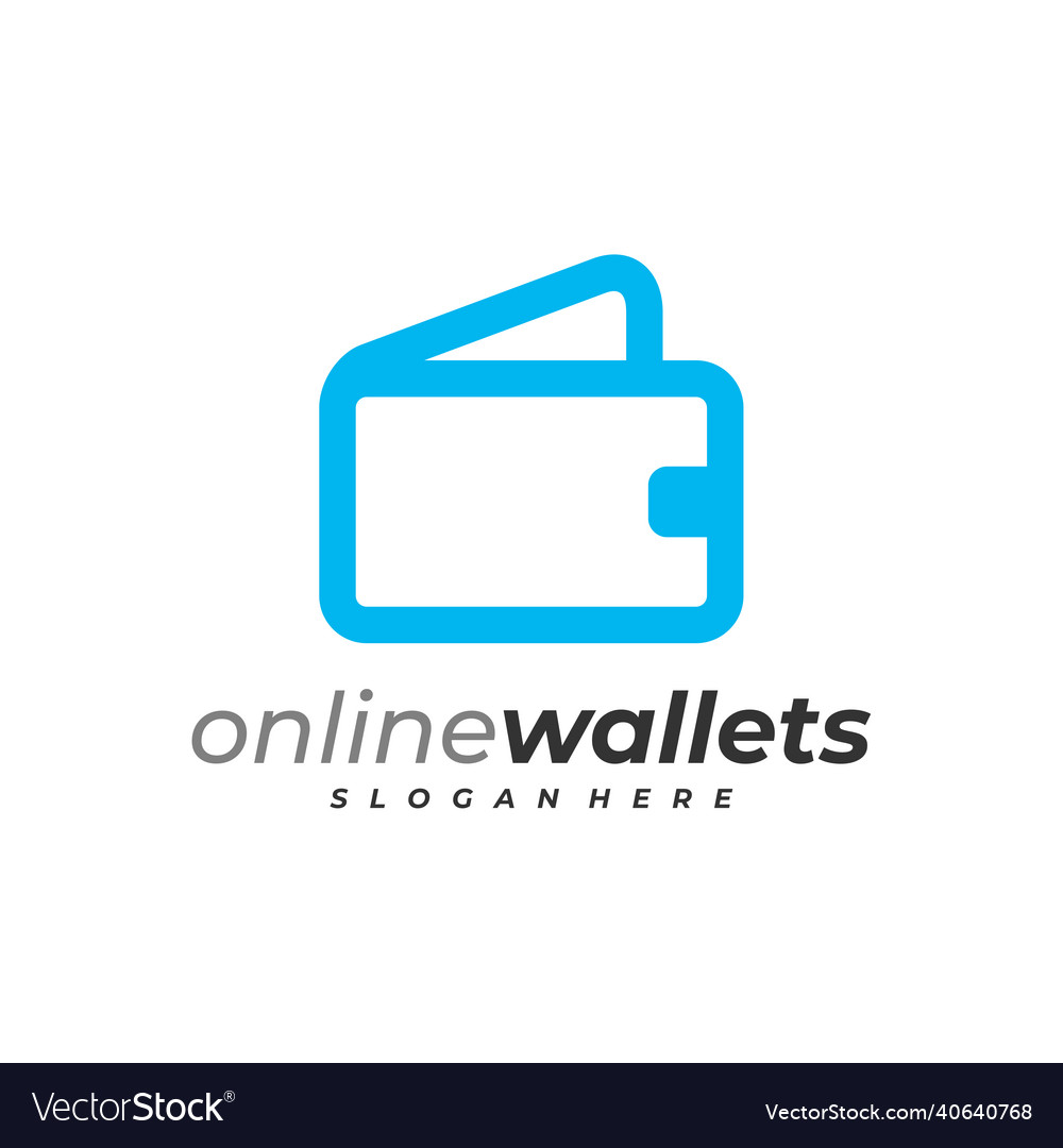 Wallets logo template creative Royalty Free Vector Image