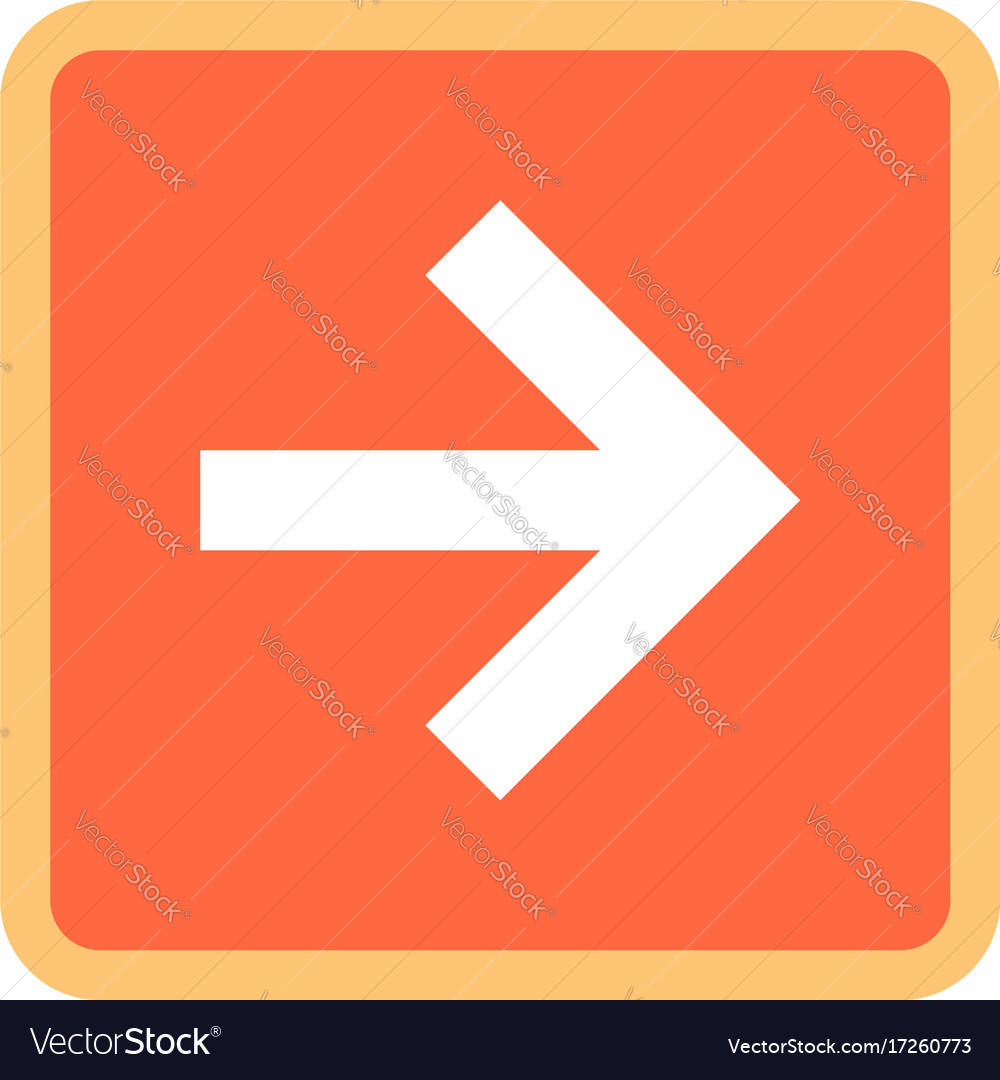 Arrow sign flat square icon Royalty Free Vector Image Arrow sign flat square icon Royalty Free Vector Image