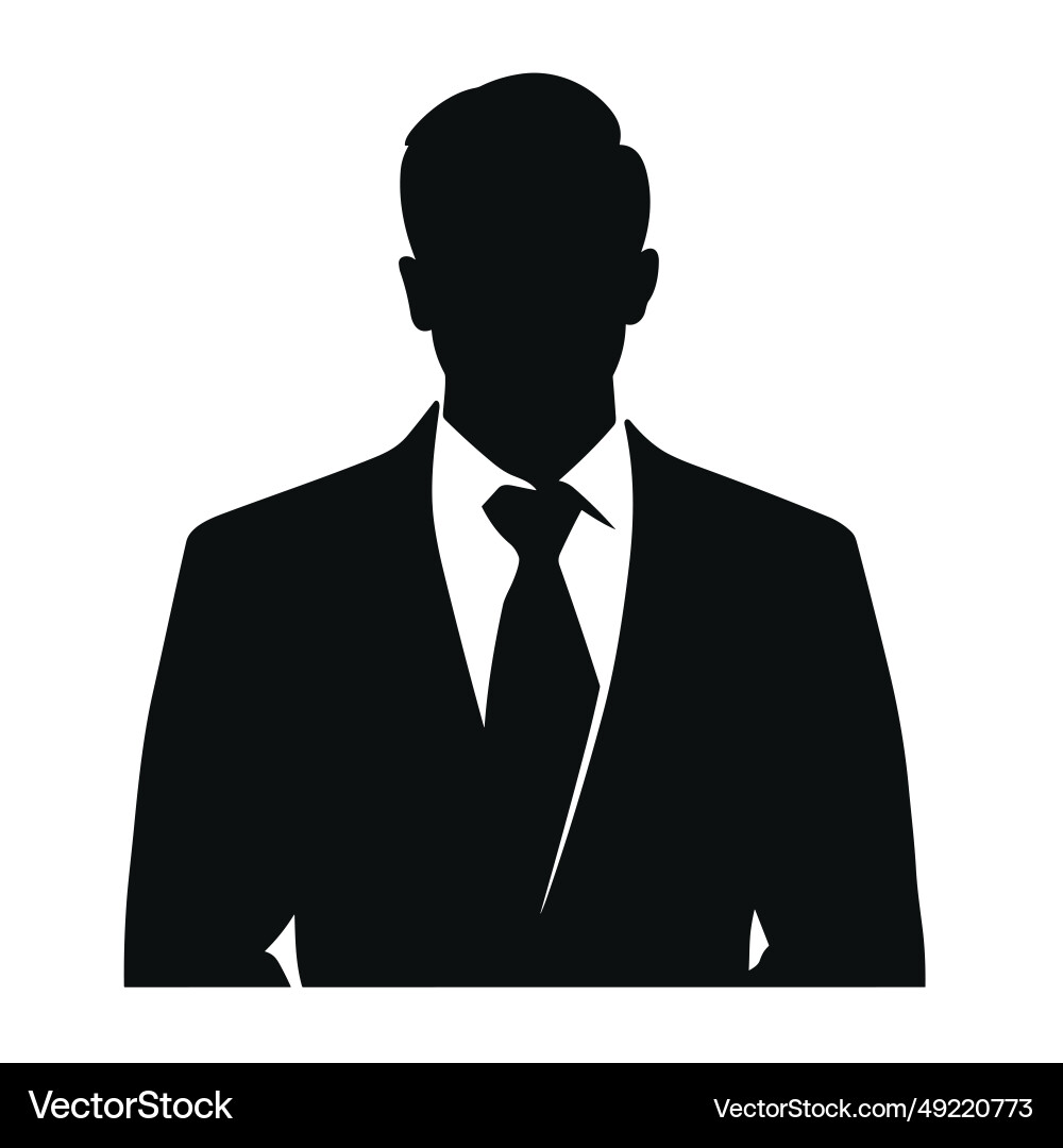 Businessman black icon on white background Vector Image