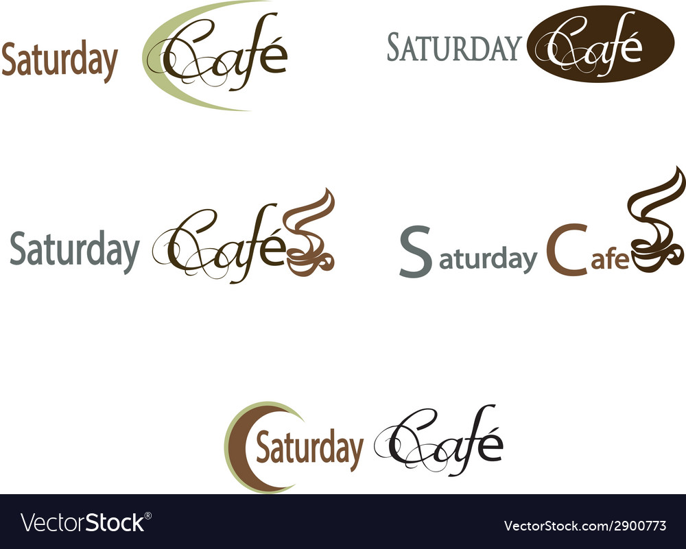 Cafe logos elements Royalty Free Vector Image - VectorStock