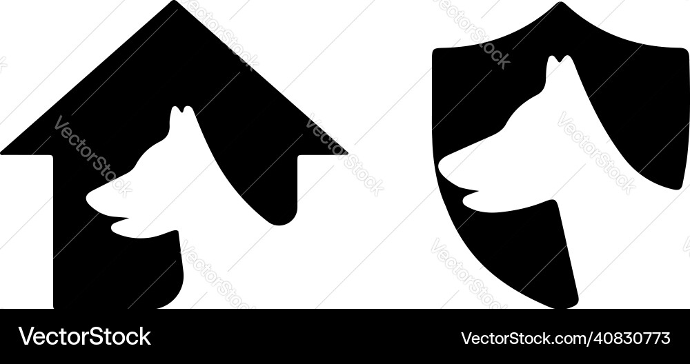 Dog safeguard concepts on white Royalty Free Vector Image