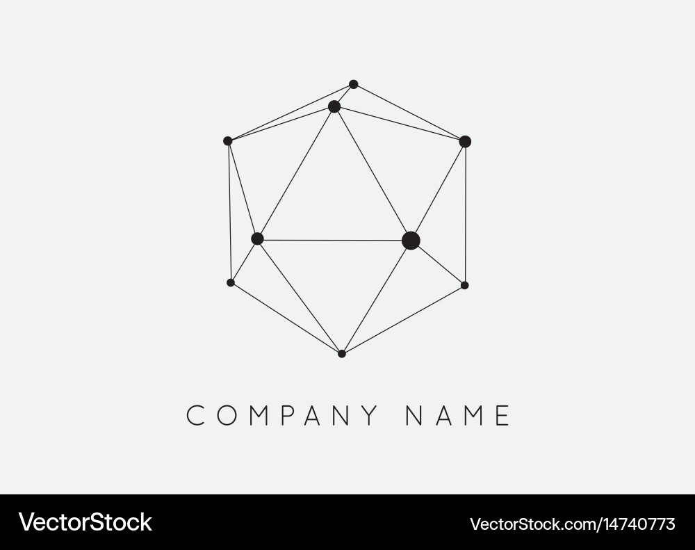 Geometric shapes unusual and abstract logo Vector Image