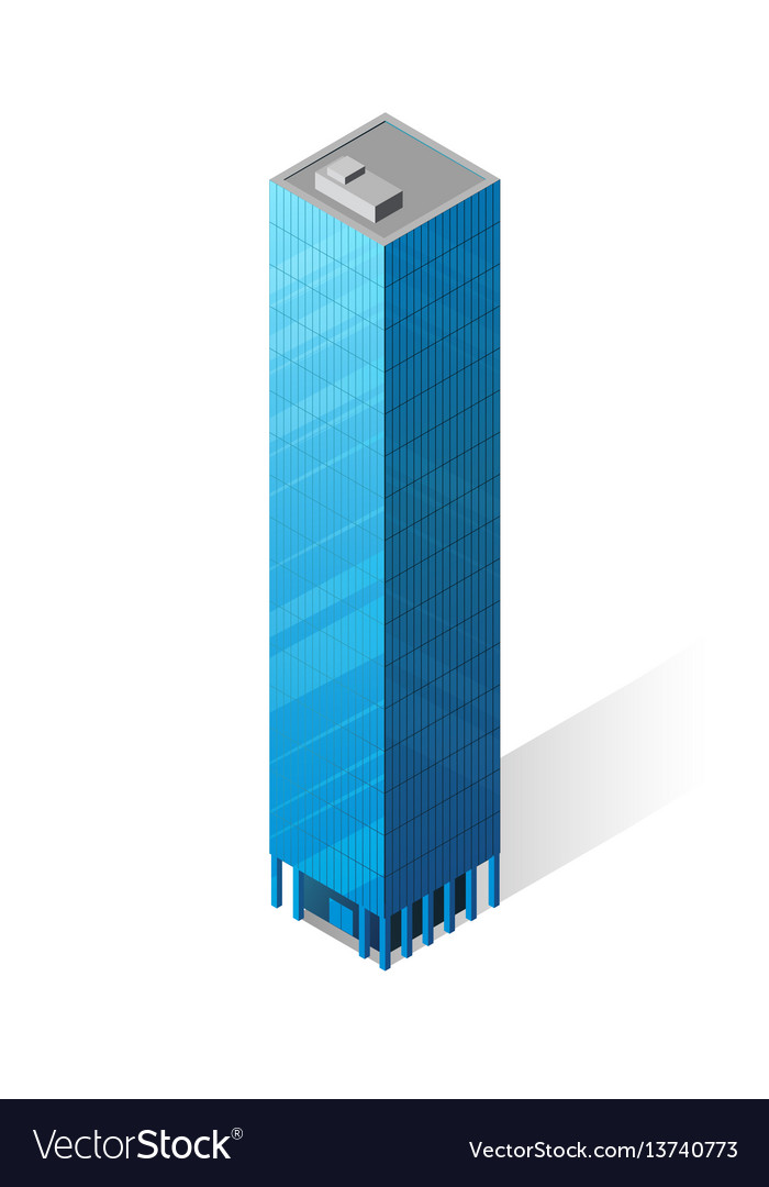 Isometric skyscraper icon Royalty Free Vector Image Isometric skyscraper icon Royalty Free Vector Image