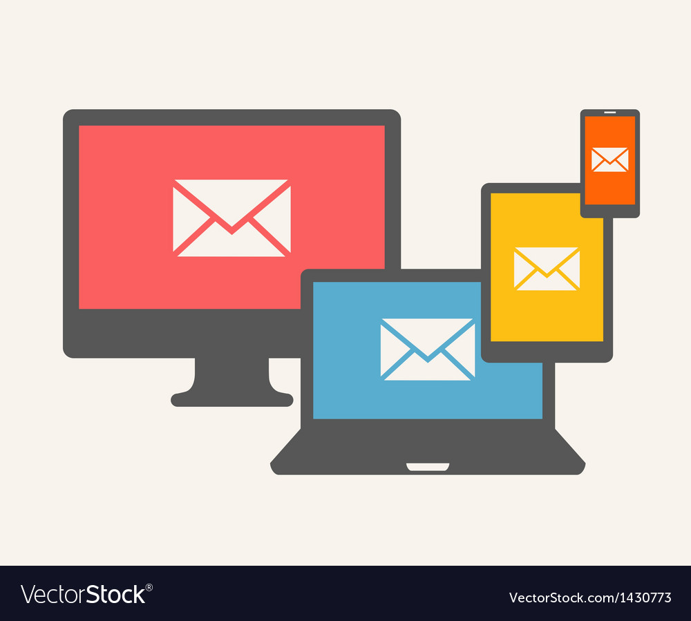 Mail concept Royalty Free Vector Image - VectorStock