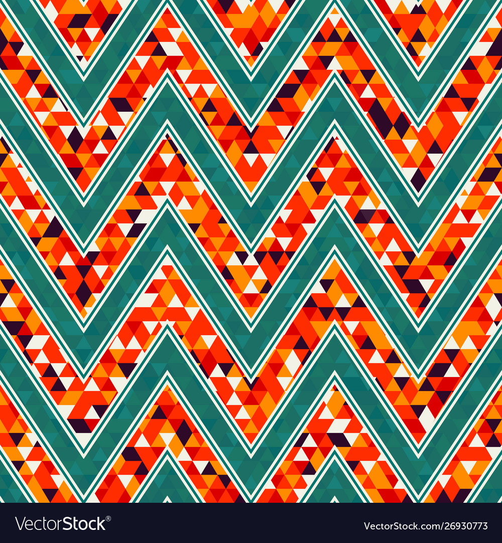 Retro zigzag seamless pattern Royalty Free Vector Image