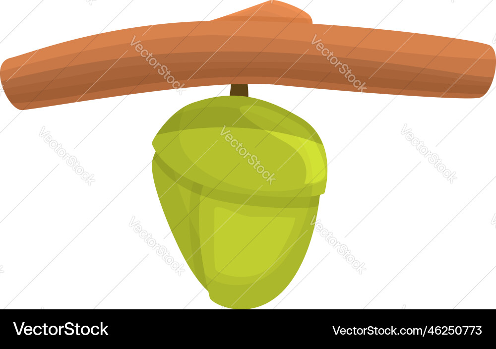 Silkworm icon cartoon natural cocoon Royalty Free Vector