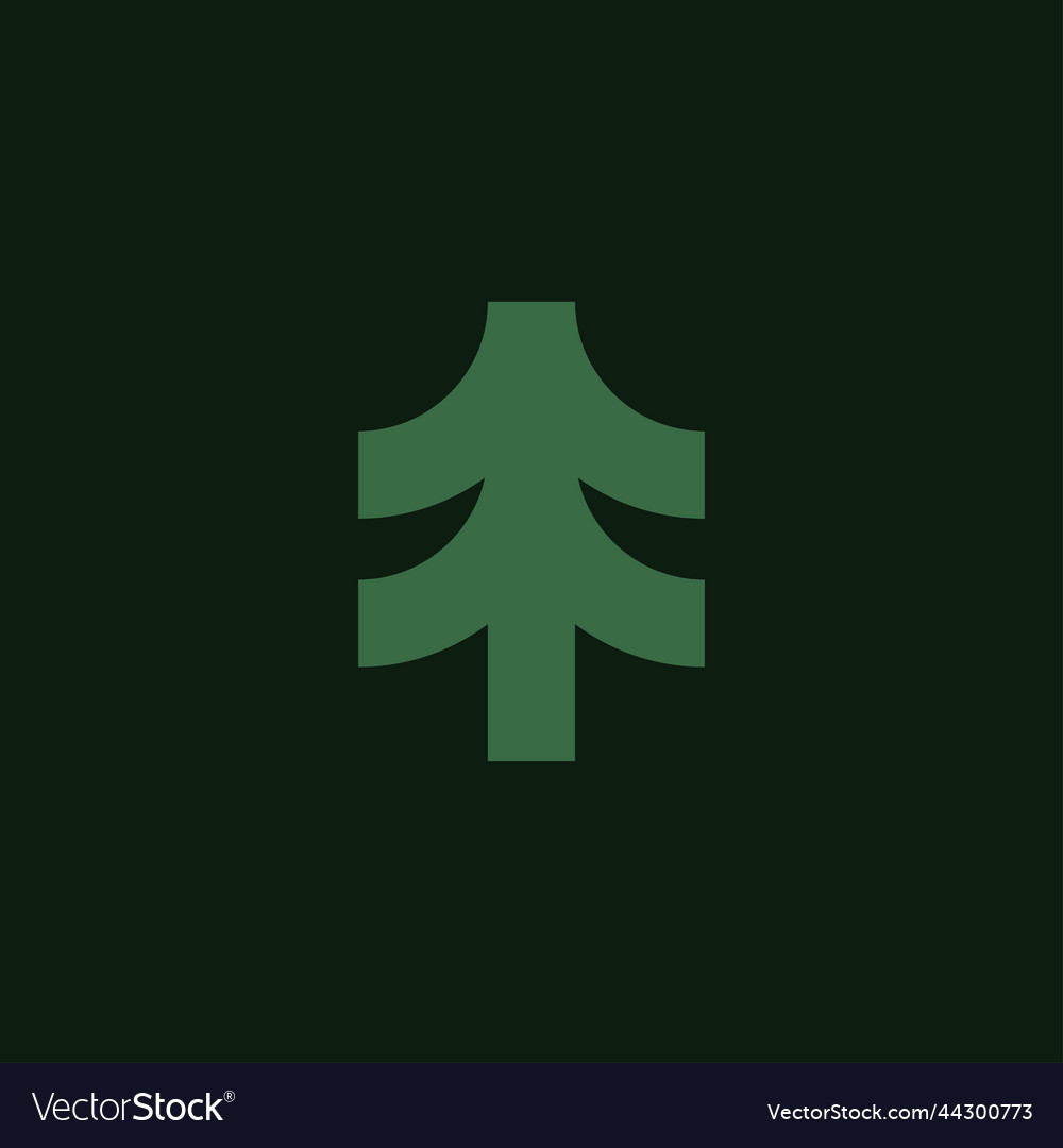 Simple tree logo design Royalty Free Vector Image Simple tree logo design Royalty Free Vector Image