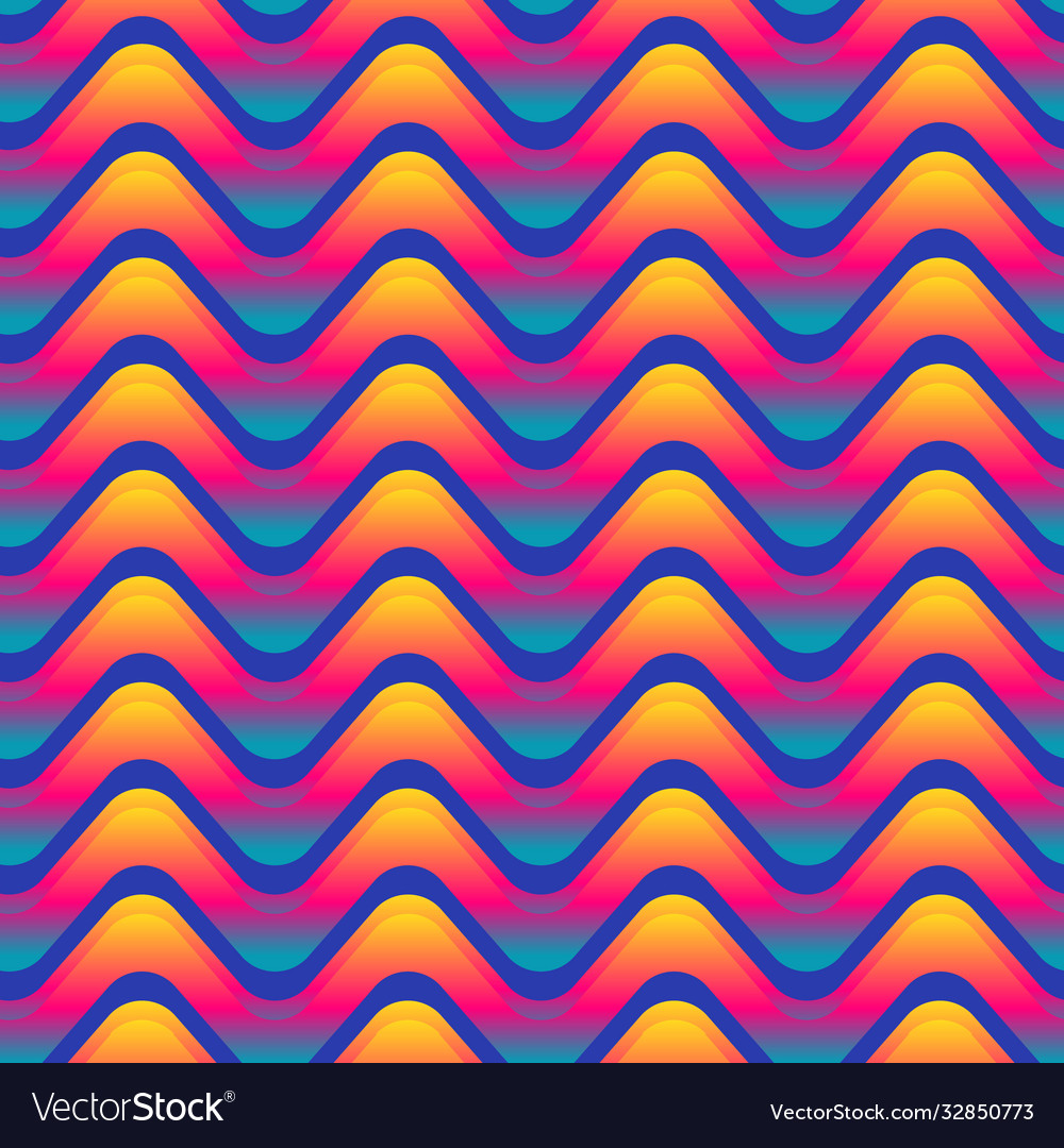 Vibrant wave seamless pattern Royalty Free Vector Image