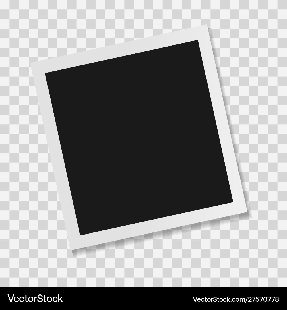Blank retro vintage photo frame template Vector Image